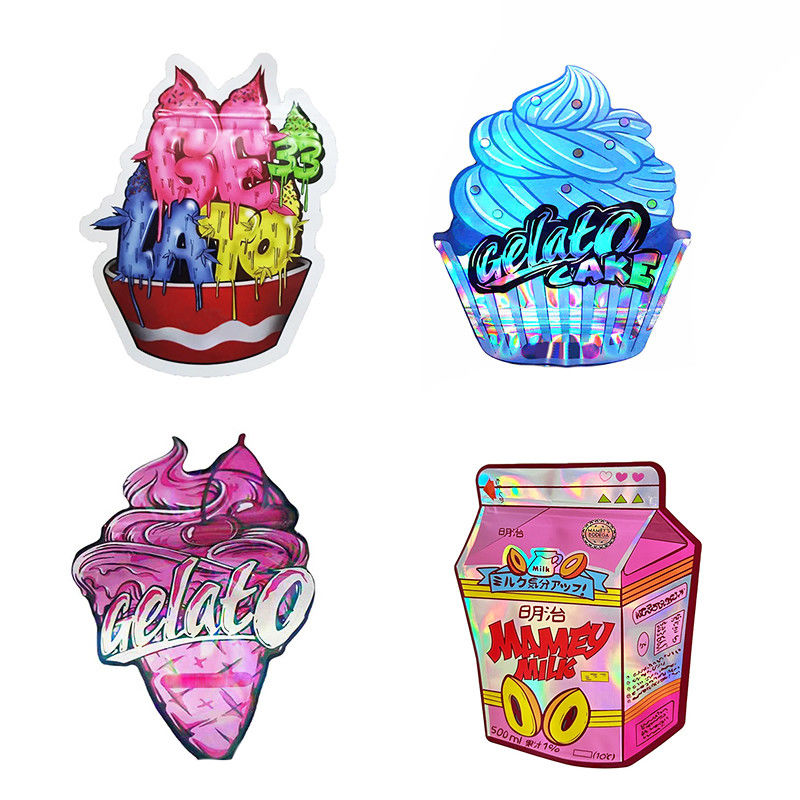 Ice Cream Shape Custom Die Cut Bags All Colors Support Printing With ...